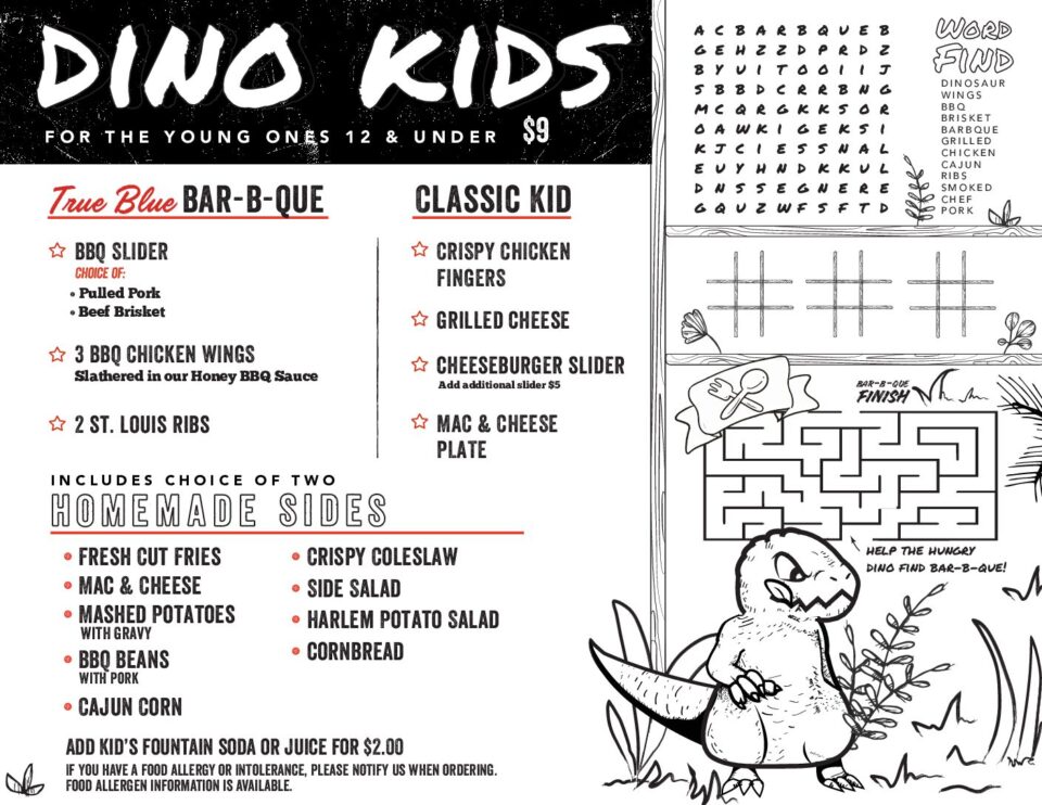 Hamburg-Dinosaur-Bar-B-Que-Kids-Menu-12192025 | Dinosaur Bar-B-Que